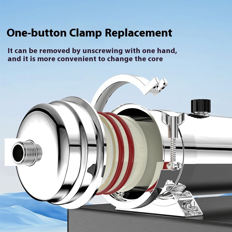 M-Feet Stainless Steel Home Water Filtration System Manual Purification ...